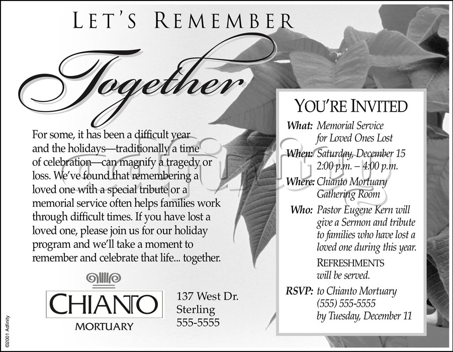 Let's remember together. - adfinity