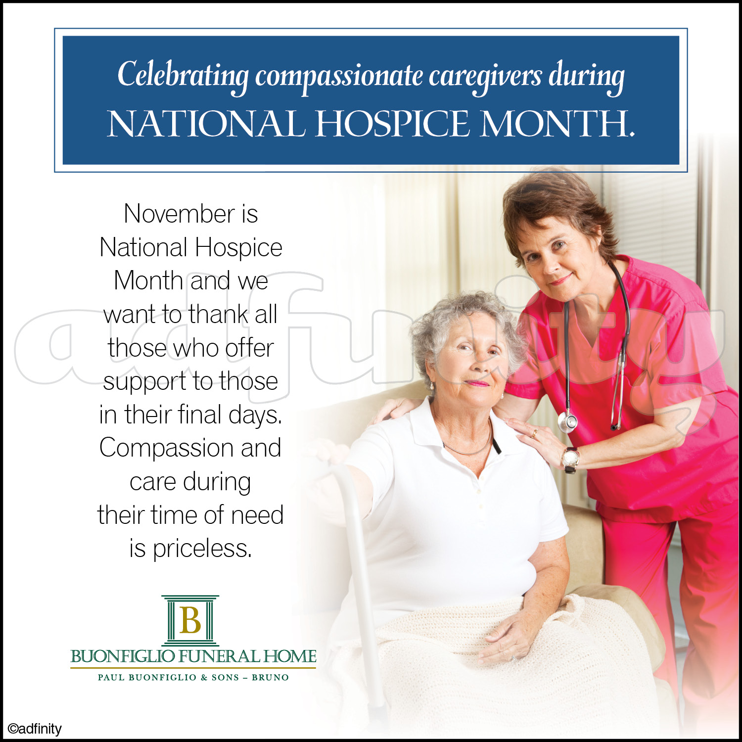 Celebrating compassionate caregivers during National Hospice Month ...