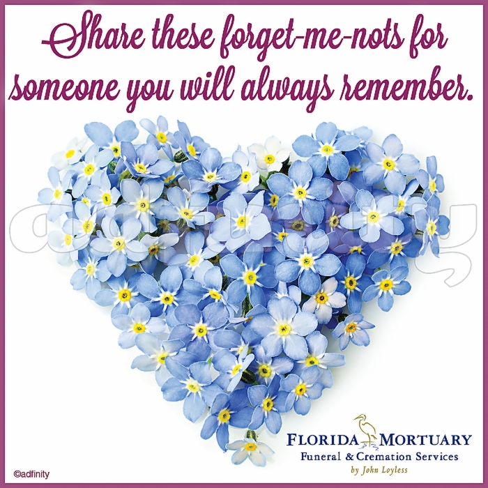 Share these forget-me-nots for someone you will always remember ...